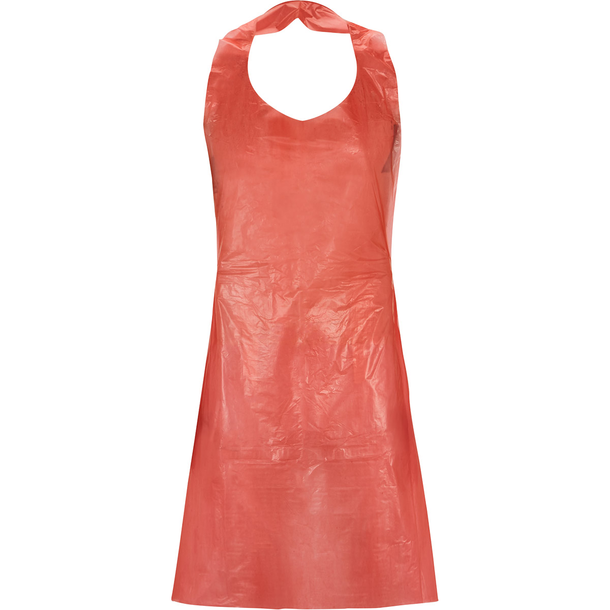 Aprons, disposable, Red, On roll, 10 micron, Pkt 200