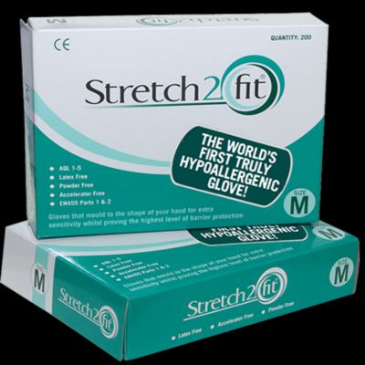 Stretch 2 Fit Clear Glove, Powder Free, Extra Small, Pkt 200 (Feelers)