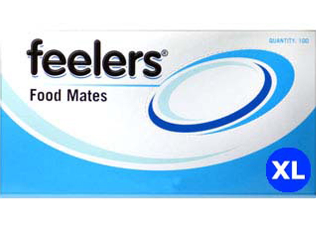 Blue Vinyl Powder Free Gloves - XLarge (100) (Feelers)